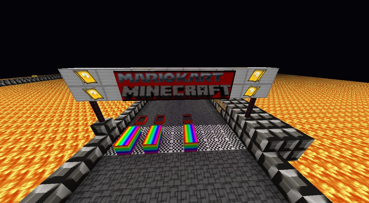 Mario Kart in Minecraft MAP DOWNLOAD!!! (Bowsers castle 3) Minecraft Map