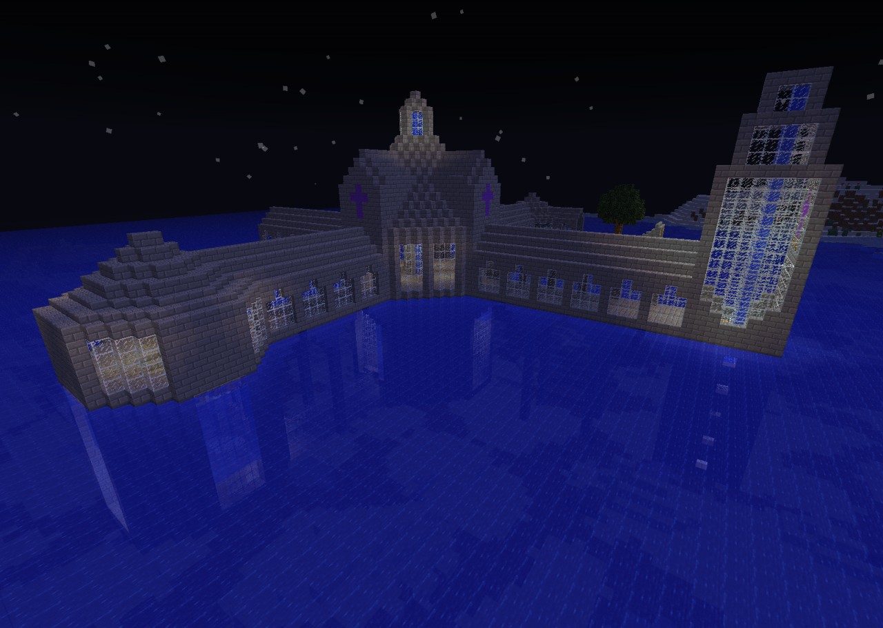 Water chapel with underwater hallway and other fancy stuff :) Minecraft Map
