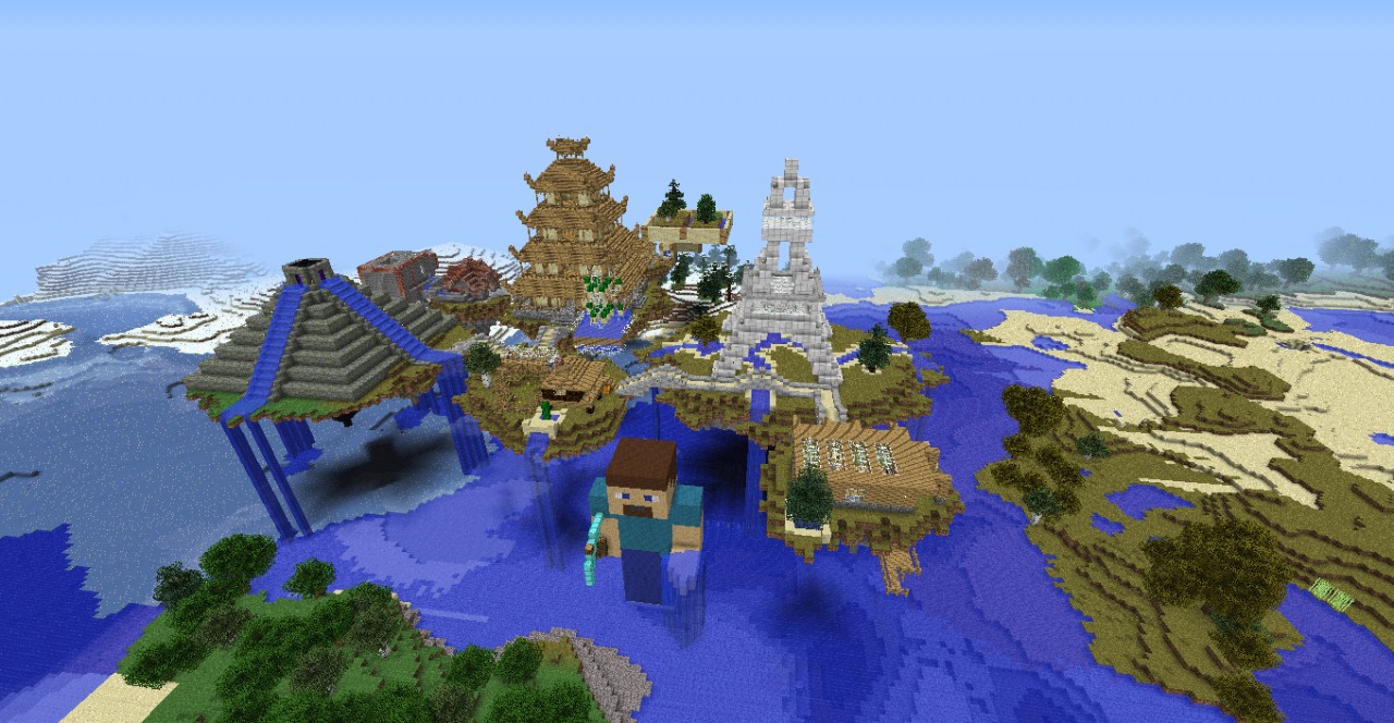 Minecraft Floating Village Minecraft Map