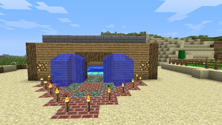 My newest house with 2 spawners outside. Minecraft Map