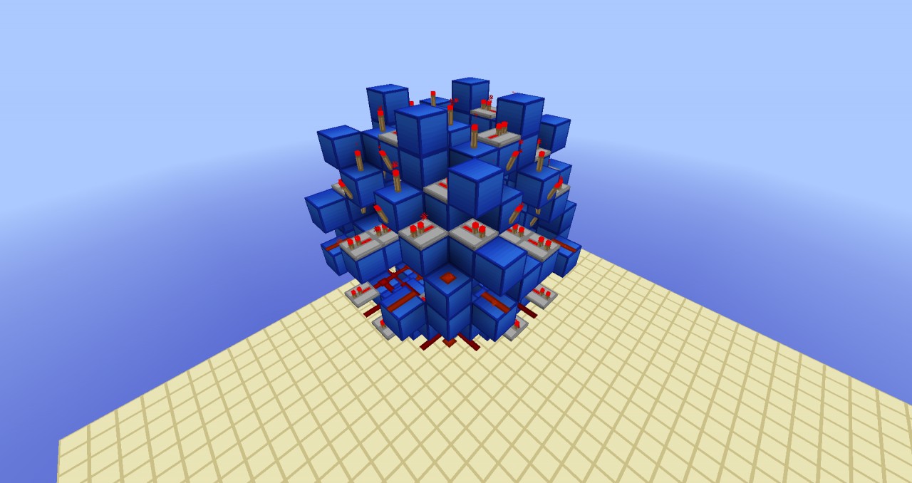 Redstone Lamp Sphere (Brighter then the SUN) Minecraft Map