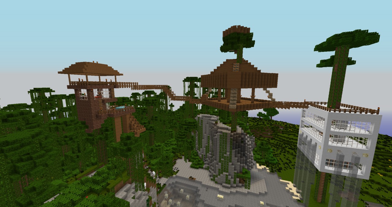 The 3 Epic Treehouses Minecraft Map