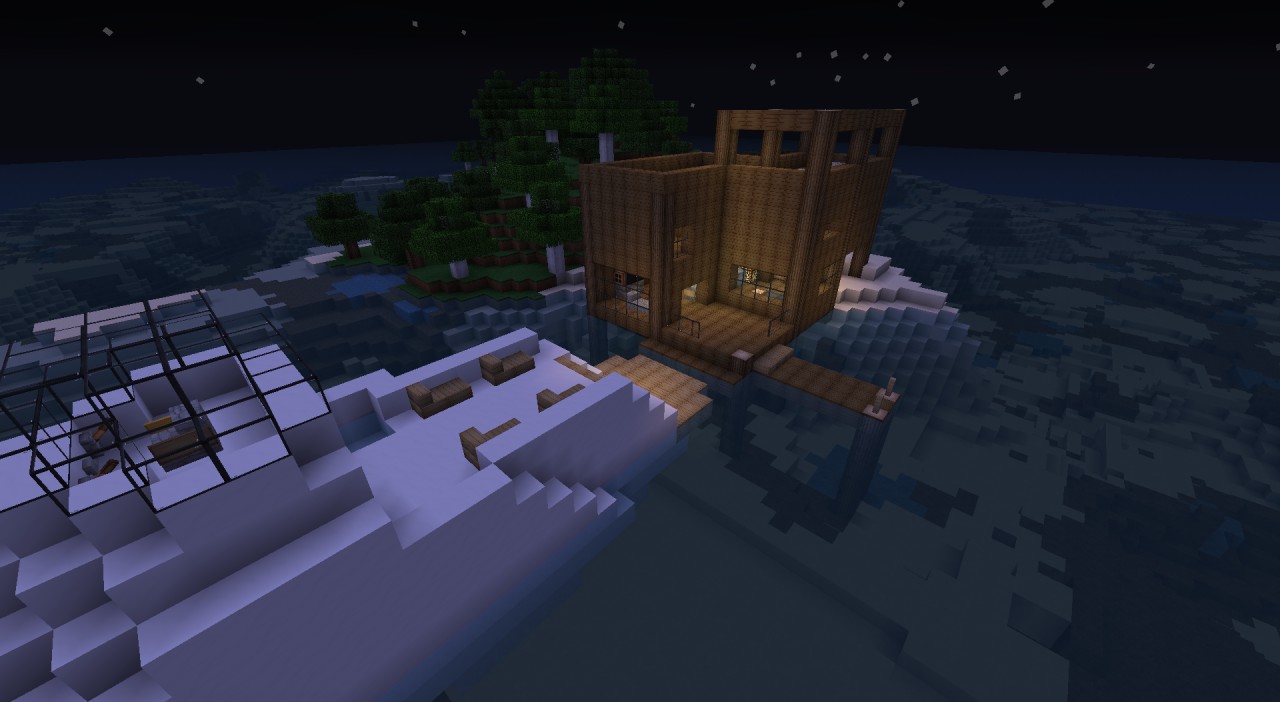 Luxury Island Home With Mega-yacht Minecraft Map