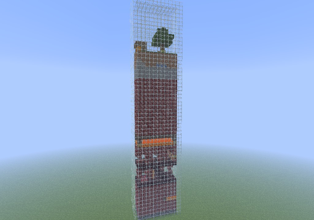 2D box survival Nether Minecraft Map