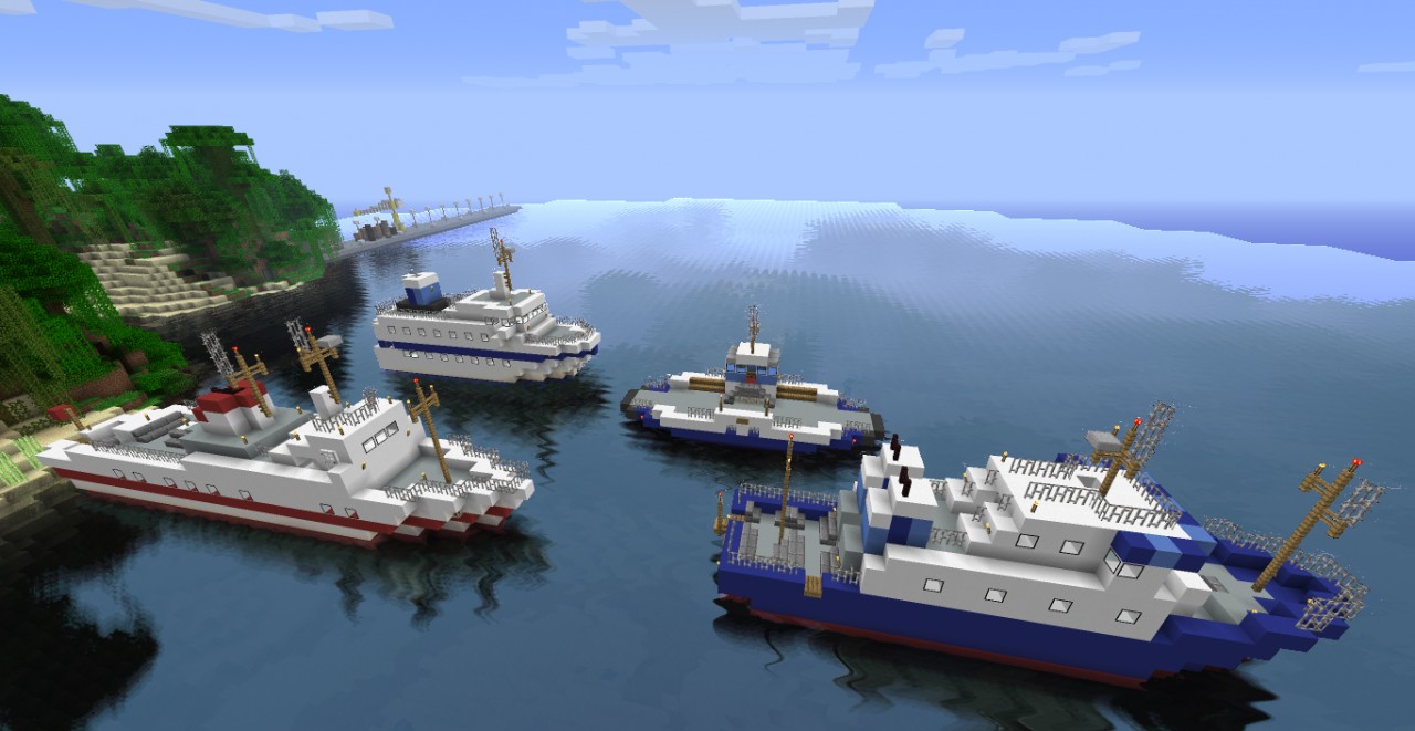 Ferries Pack - 4 sailable ships!! Minecraft Map