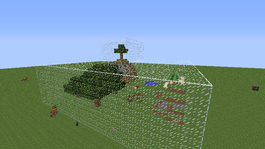 Minecraft natural world in flat grass Minecraft Map