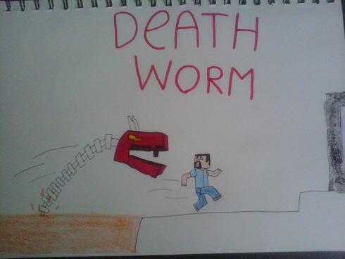death worm in the Nether (Minecraft idea)