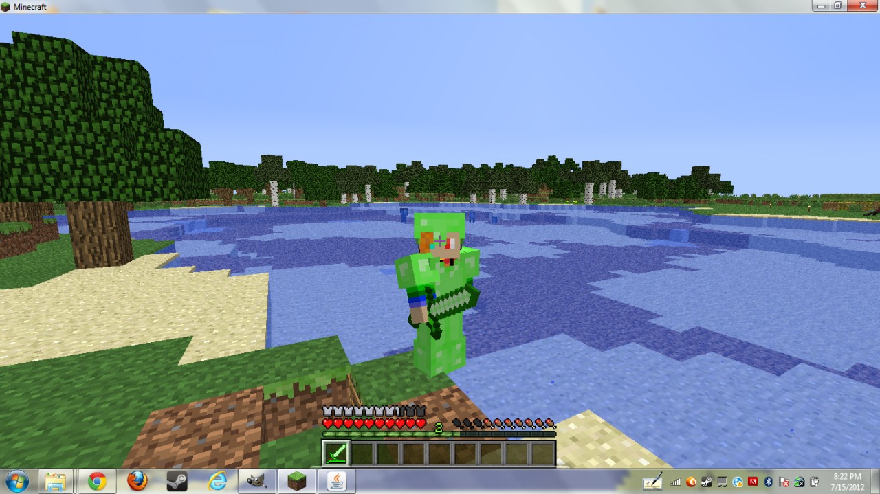 Orange Diamonds, Green Iron and More Minecraft Texture Pack