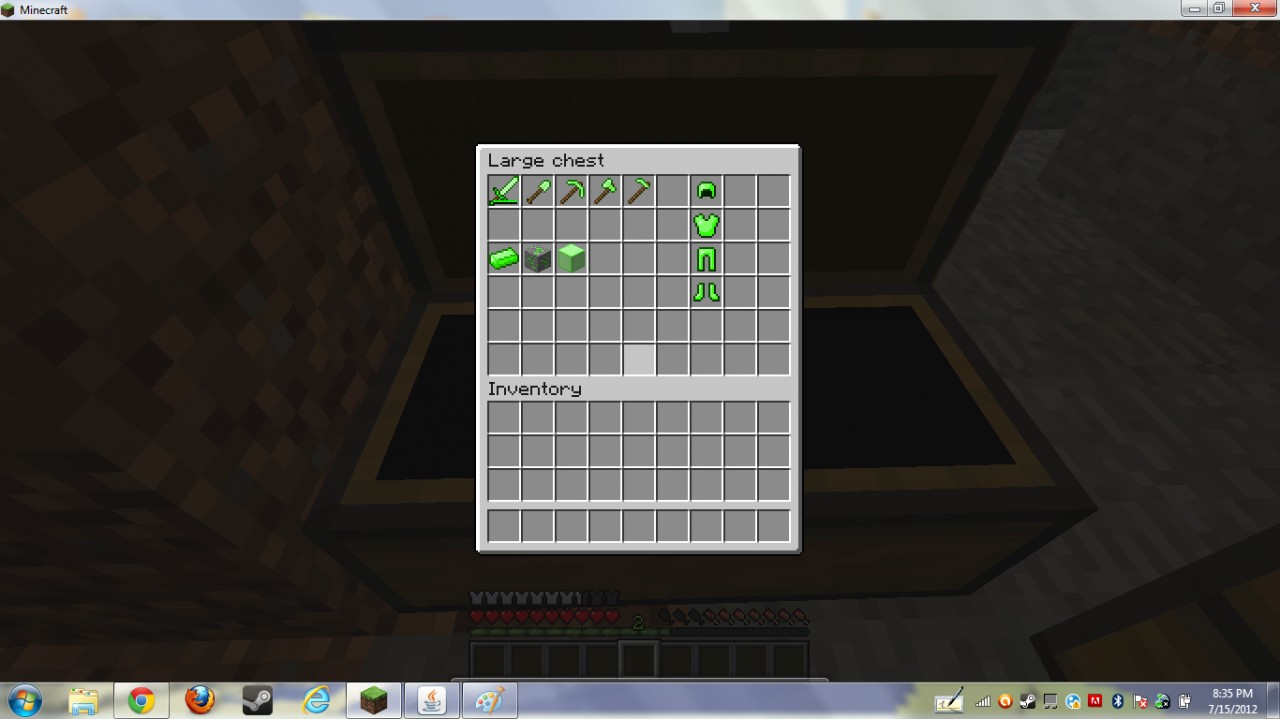 Orange Diamonds, Green Iron and More Minecraft Texture Pack