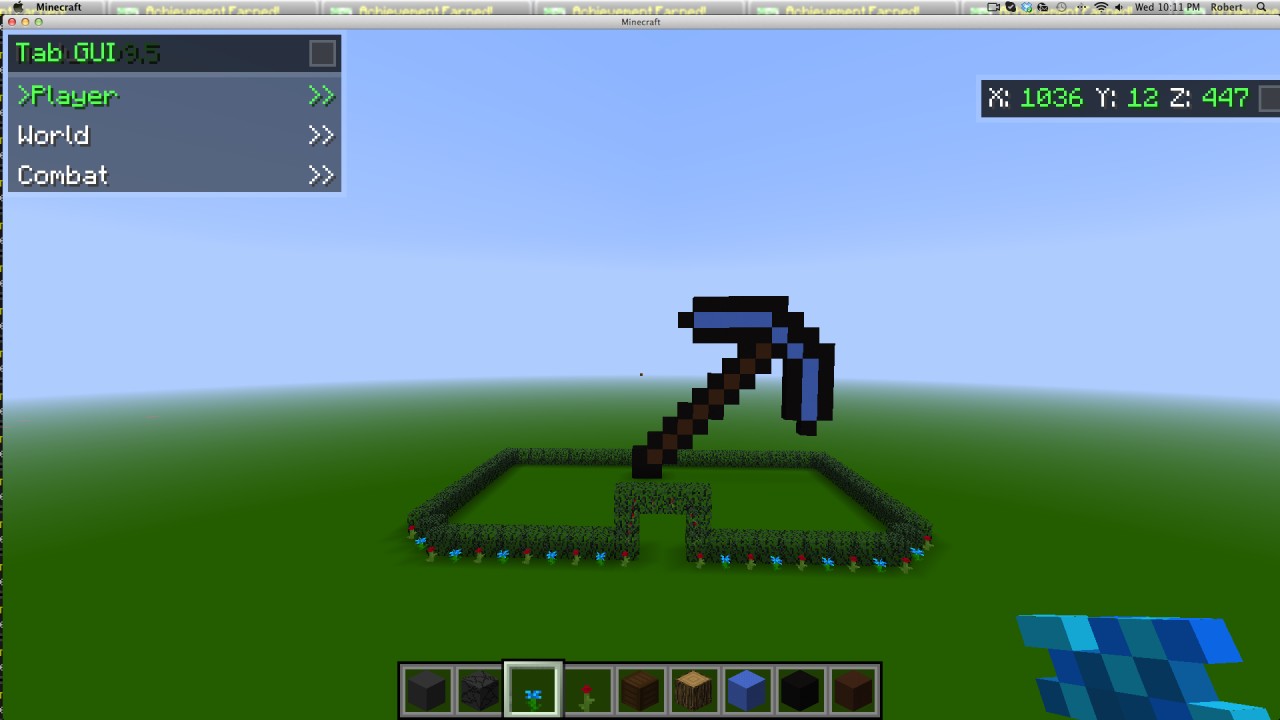 Giant Pickaxe + Mini Garden Minecraft Map