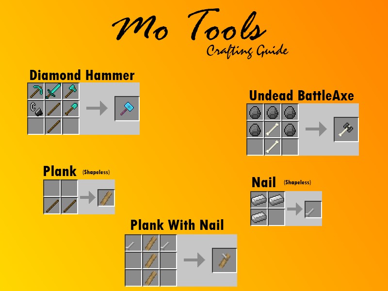 Mo Tools (ModLoader) Minecraft Mod