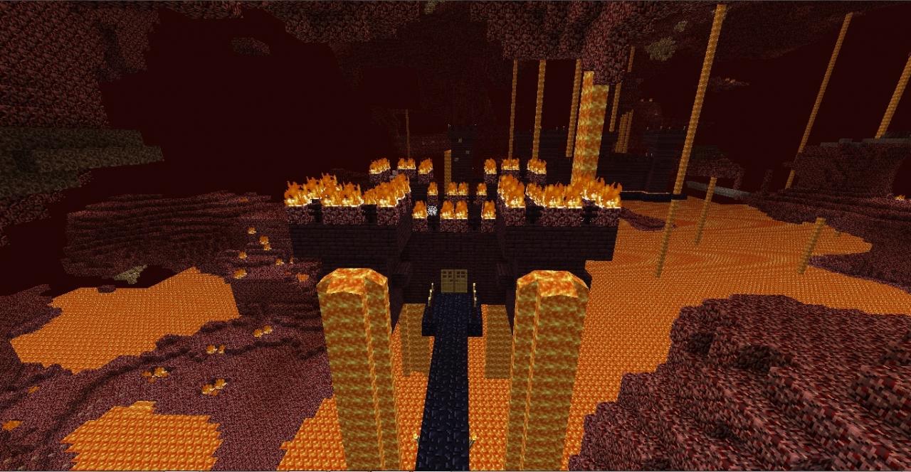 Very simple Nether Castle Minecraft Map