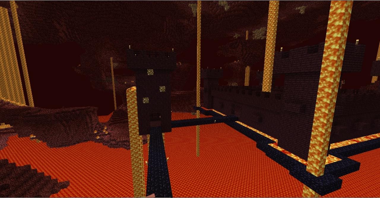 Very simple Nether Castle Minecraft Map