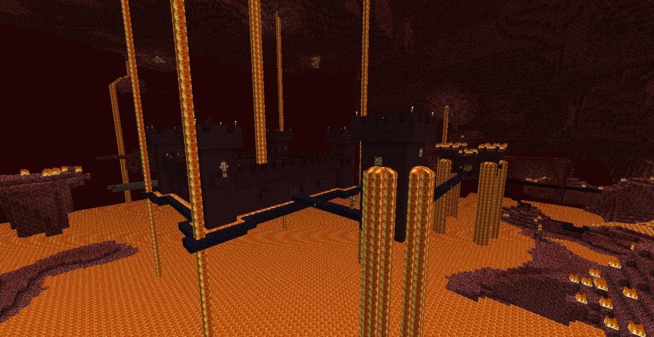 Very simple Nether Castle Minecraft Map