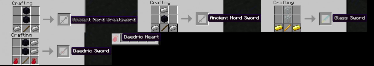 Skyrim Swords(32x and 64x texture options) Minecraft Mod