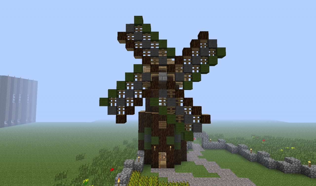 Cottage with a windmill and a farm Minecraft Map