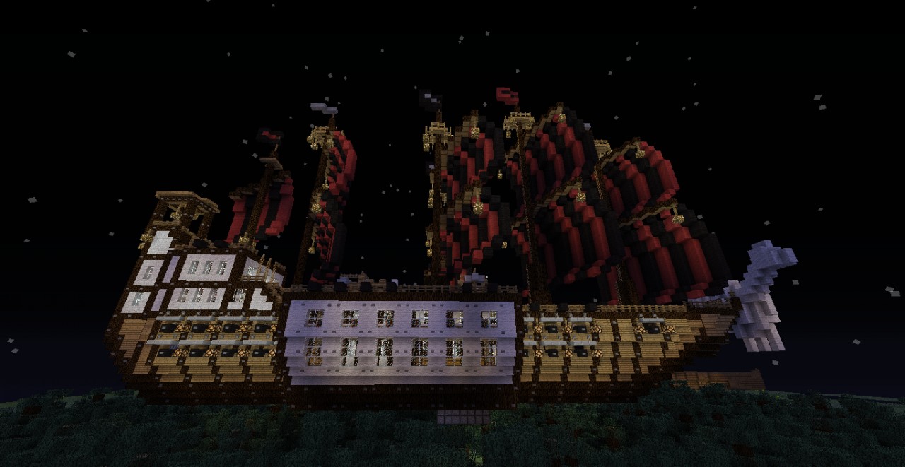 The death from the sky, Flying Pirate Boat. Minecraft Map