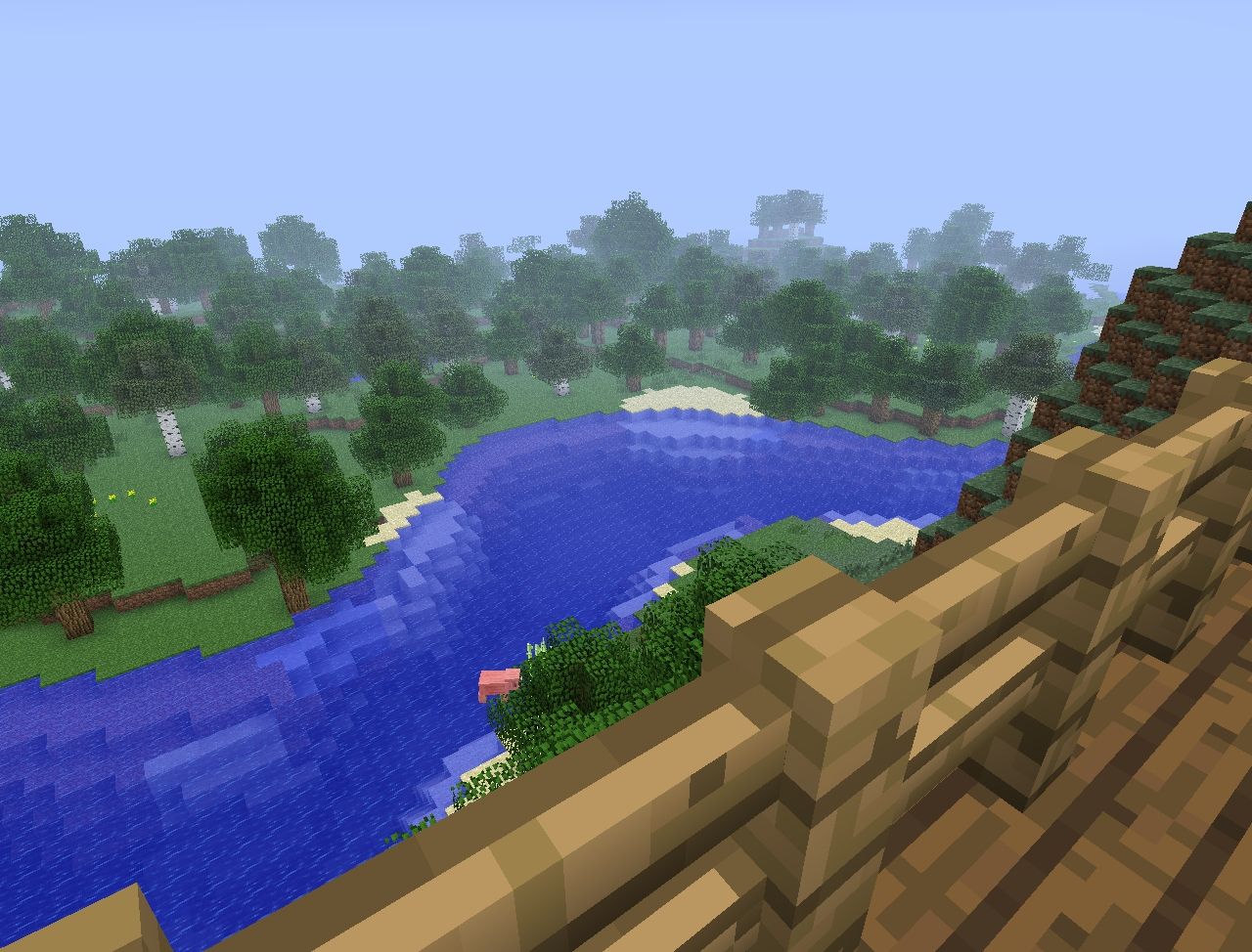 A modern house on a hillside Minecraft Map