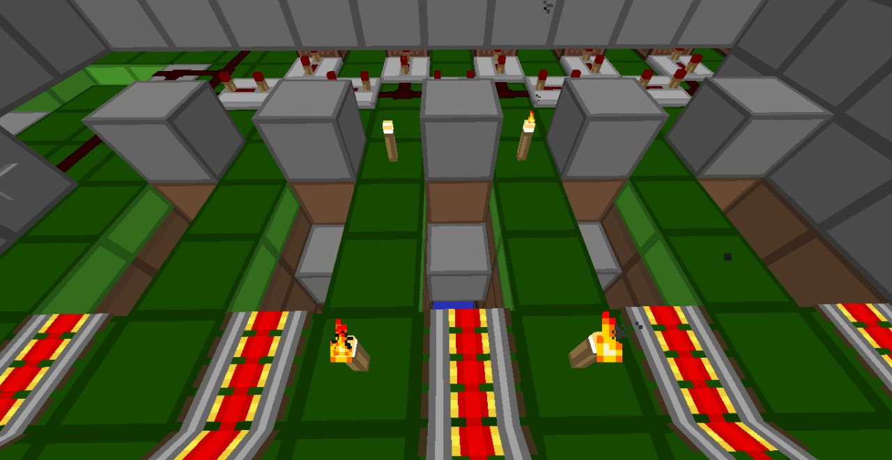 5 lane cart racer Minecraft Map