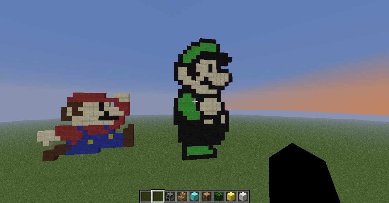 Mario Pixel Art Minecraft Map
