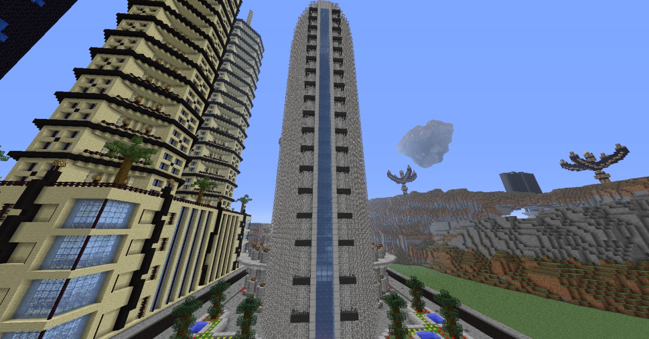Modern City Creation: The Shuriken Center Minecraft Map
