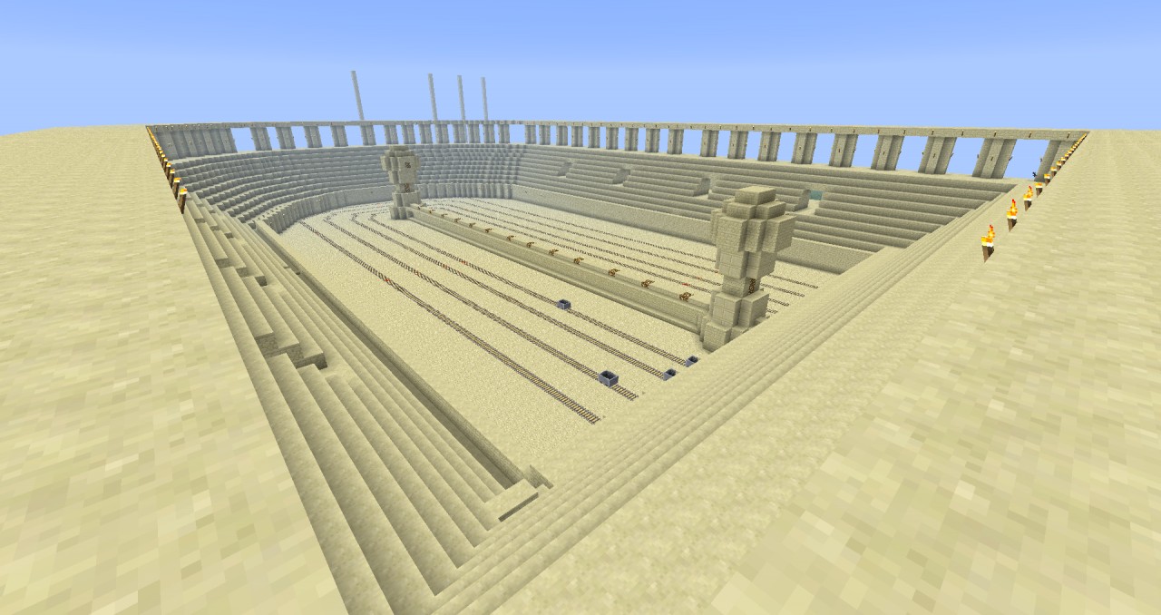 The Circus Maximus (With Working Minecart racing) Minecraft Map