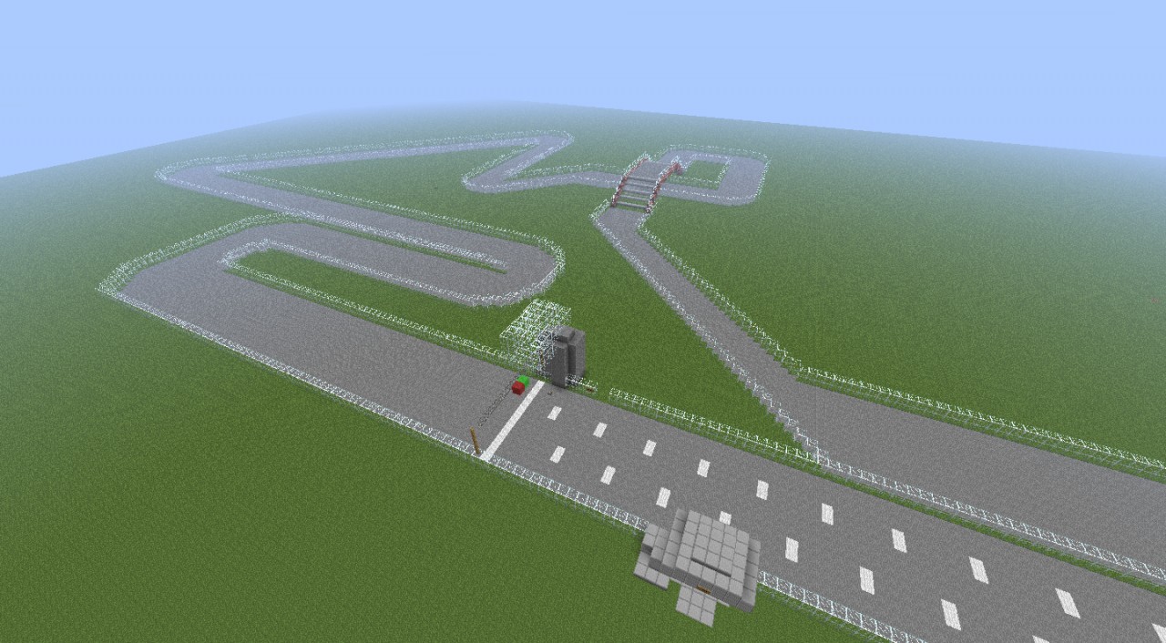 AMAZING RACE TRACK (THE CAR MOD) Minecraft Map