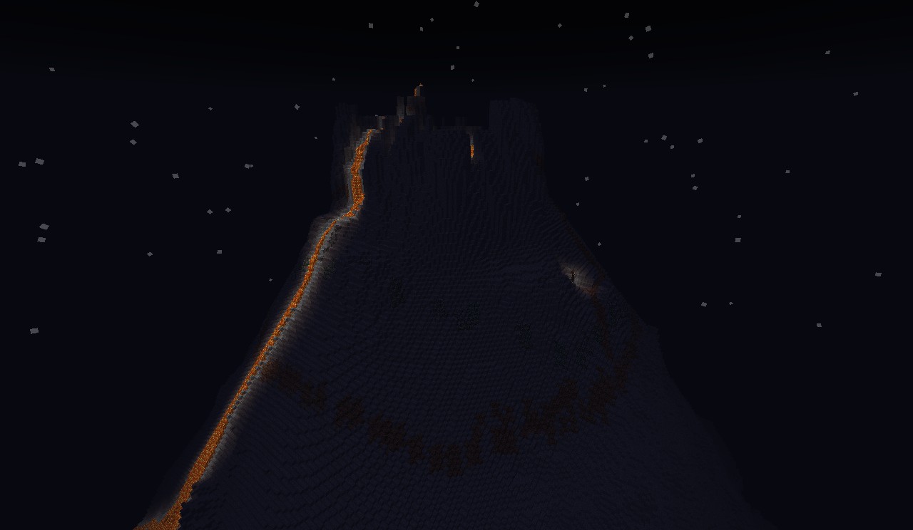 Mount of Doom from Lord of the Rings Minecraft Map