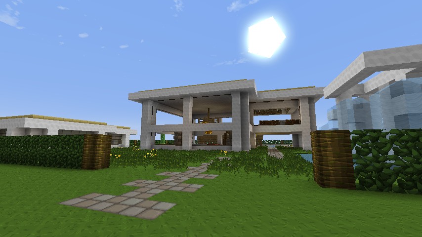 First shot at a modern style house. Minecraft Map