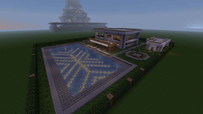 First shot at a modern style house. Minecraft Map