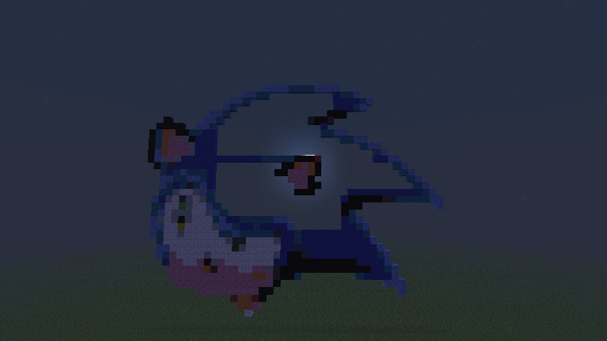 Sonic pixel art Minecraft Map