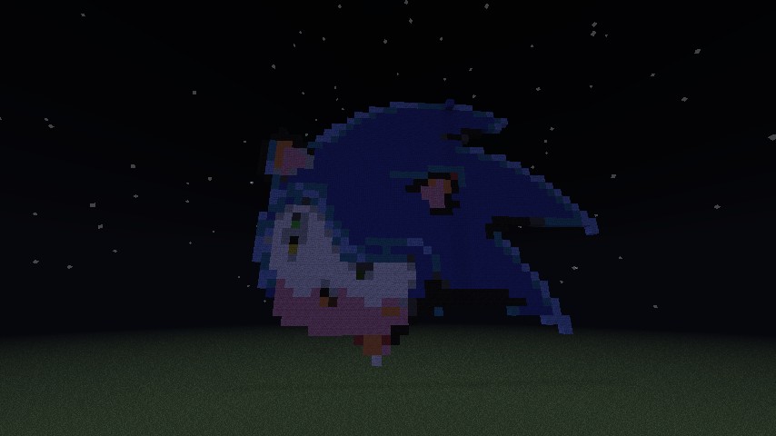 Sonic pixel art Minecraft Map
