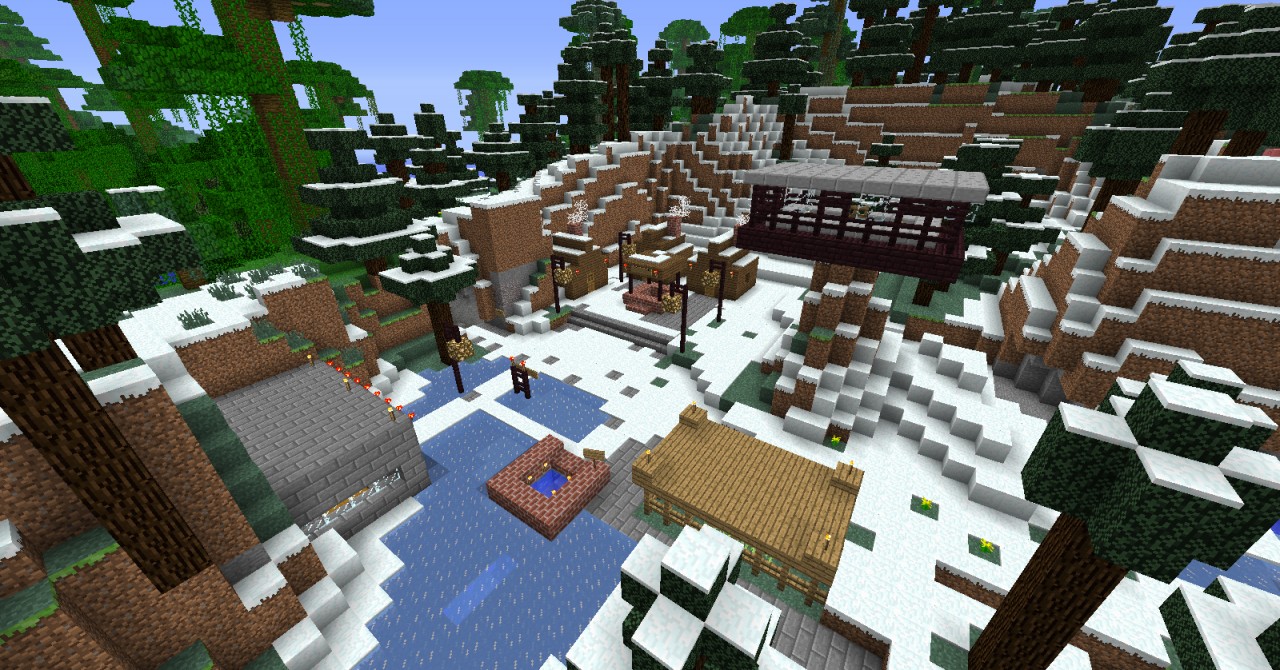 Snow Town Minecraft Map
