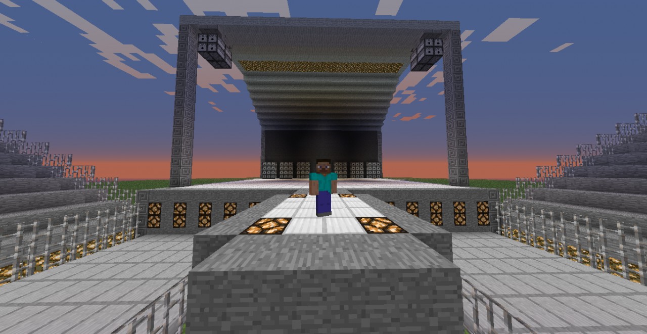Creeper Amphitheatre - Large stage and over 20 rows of seats! Minecraft Map