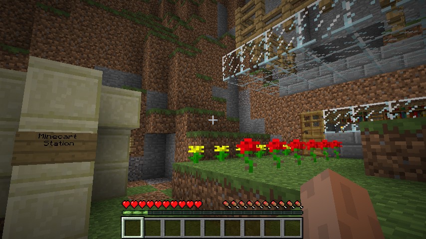 Mountain House with Railroad Minecraft Map