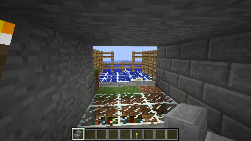 Mountain House with Railroad Minecraft Map