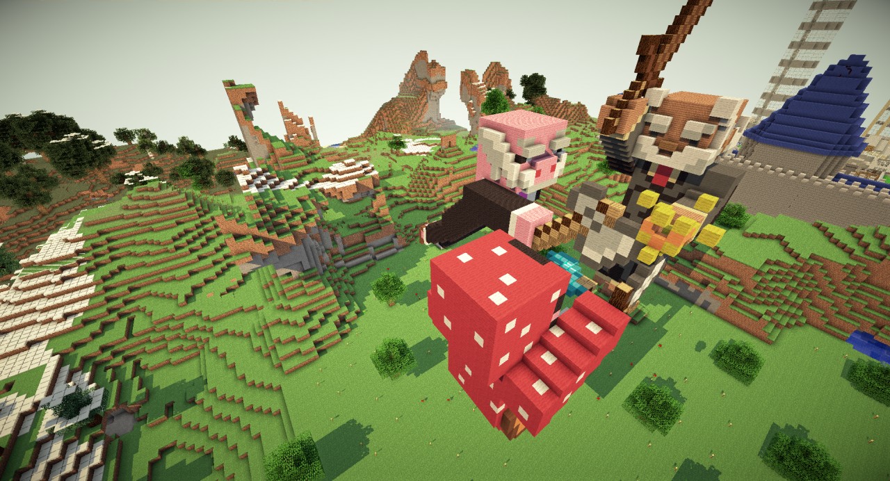 The Clash of the Crafters [A Battle Scene of Statues] Minecraft Map