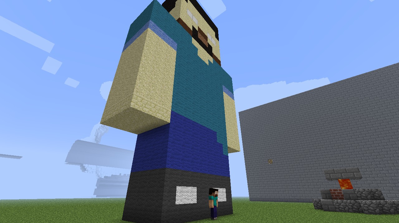 Giant Herobrine Model (My Skin) Minecraft Map