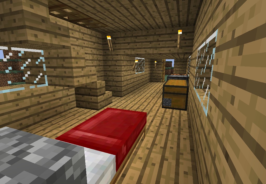 Wooden cabin with viewing platform Minecraft Map