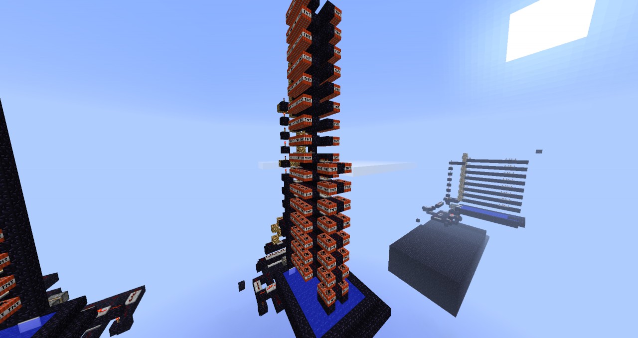 Tnt cannon with piston push Minecraft Map
