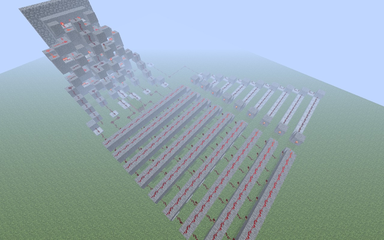 Redstone Binary Ticker Display Minecraft Map