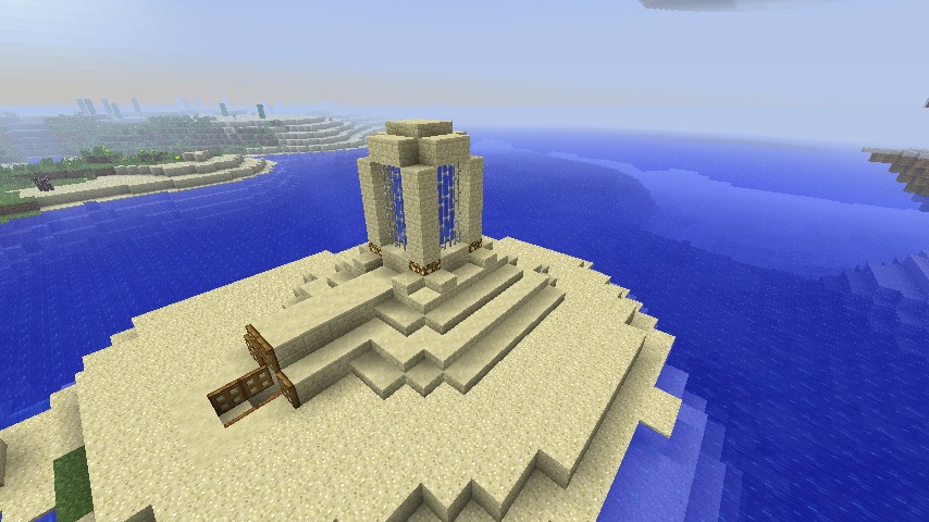 Small Sandstone Temple on an Island Minecraft Map