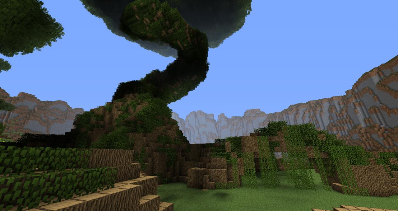 Huge, spiral tree - (bi)weekly big build Minecraft Map