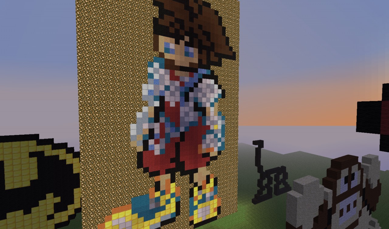 Sora from kingdom hearts Minecraft Map