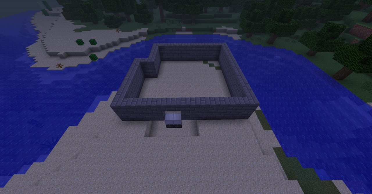 Building a fortress (for some reason) Minecraft Map