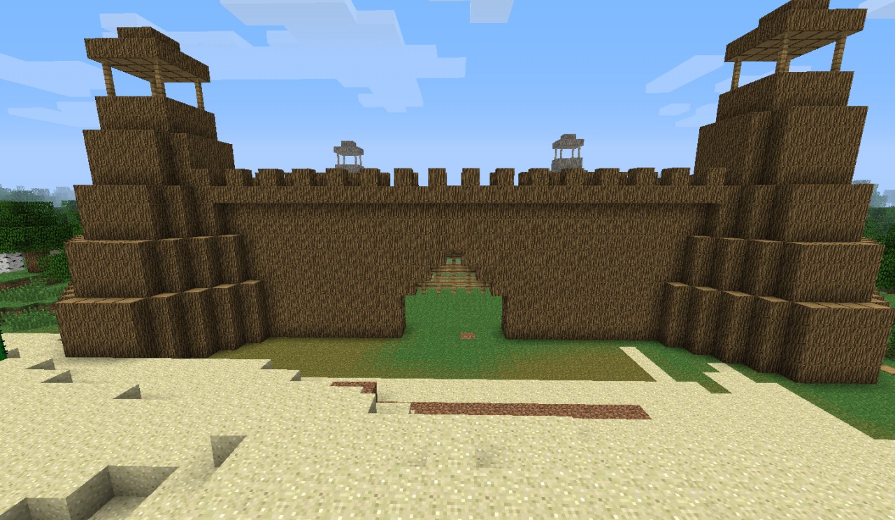 castle defense wall Minecraft Map
