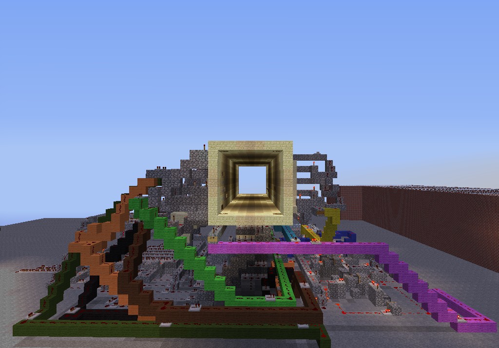 7x7 sandstone block door with combo lock and lockout Minecraft Map