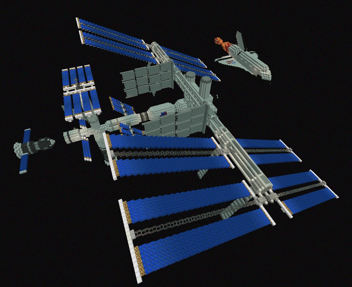ISS - International Space Station & Space Shuttle Minecraft Map