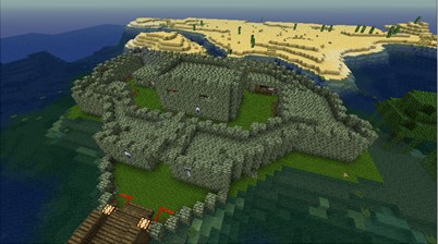 fort and village Minecraft Map