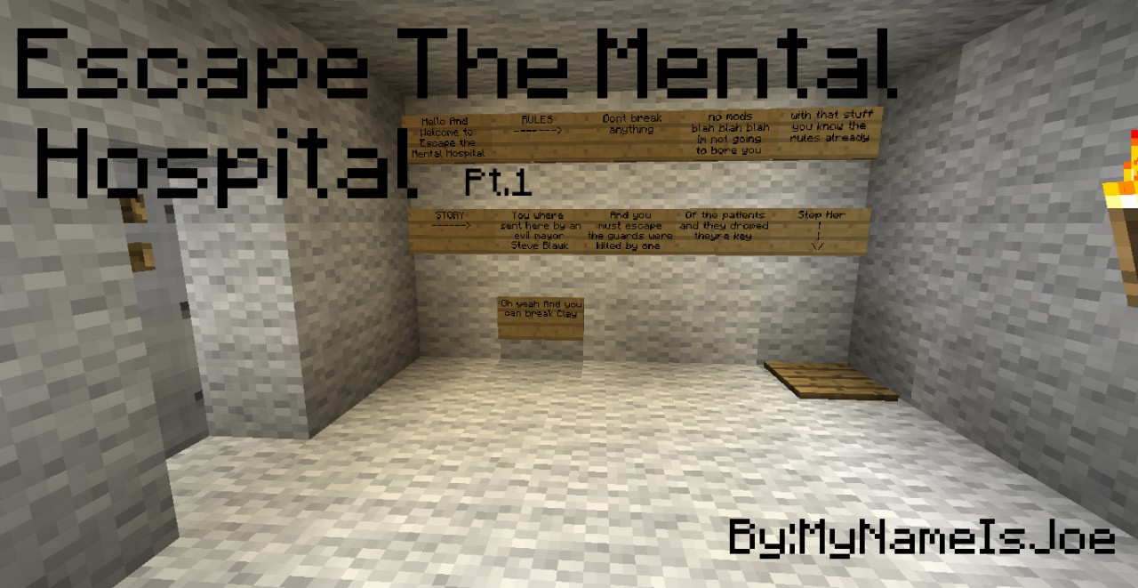 Escape The Mental Hospital Minecraft Map